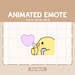 Animated Emote Cute Chick is Blowing a Love Shaped Soap Bubble ...