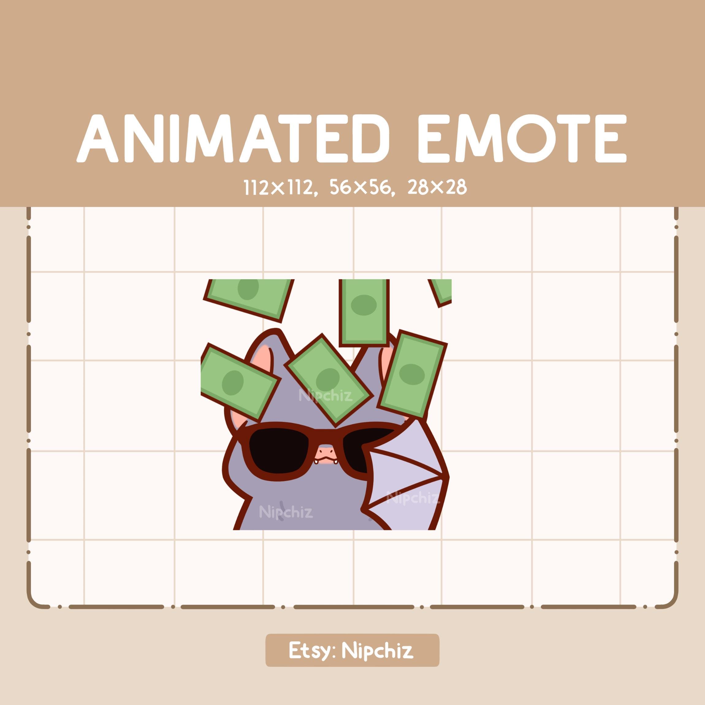 Animated Emote Cute Fancy Bat With the Cool Glasses - Cute Cartoon ...
