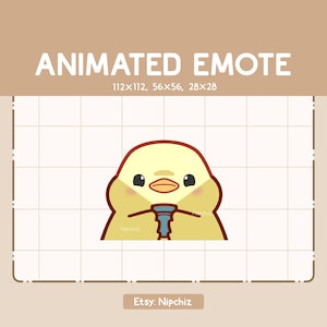 Animated Emote Cute Chick Flashlight Face / Funny Cute Emote / Emote ...