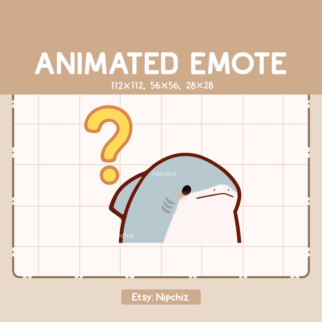 Animated Emote Confused Shark is Trying to Figure Something Out ...