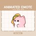 Animated Emote Adorable Pink Cat is Throwing a Sandal - Cute Cartoon ...