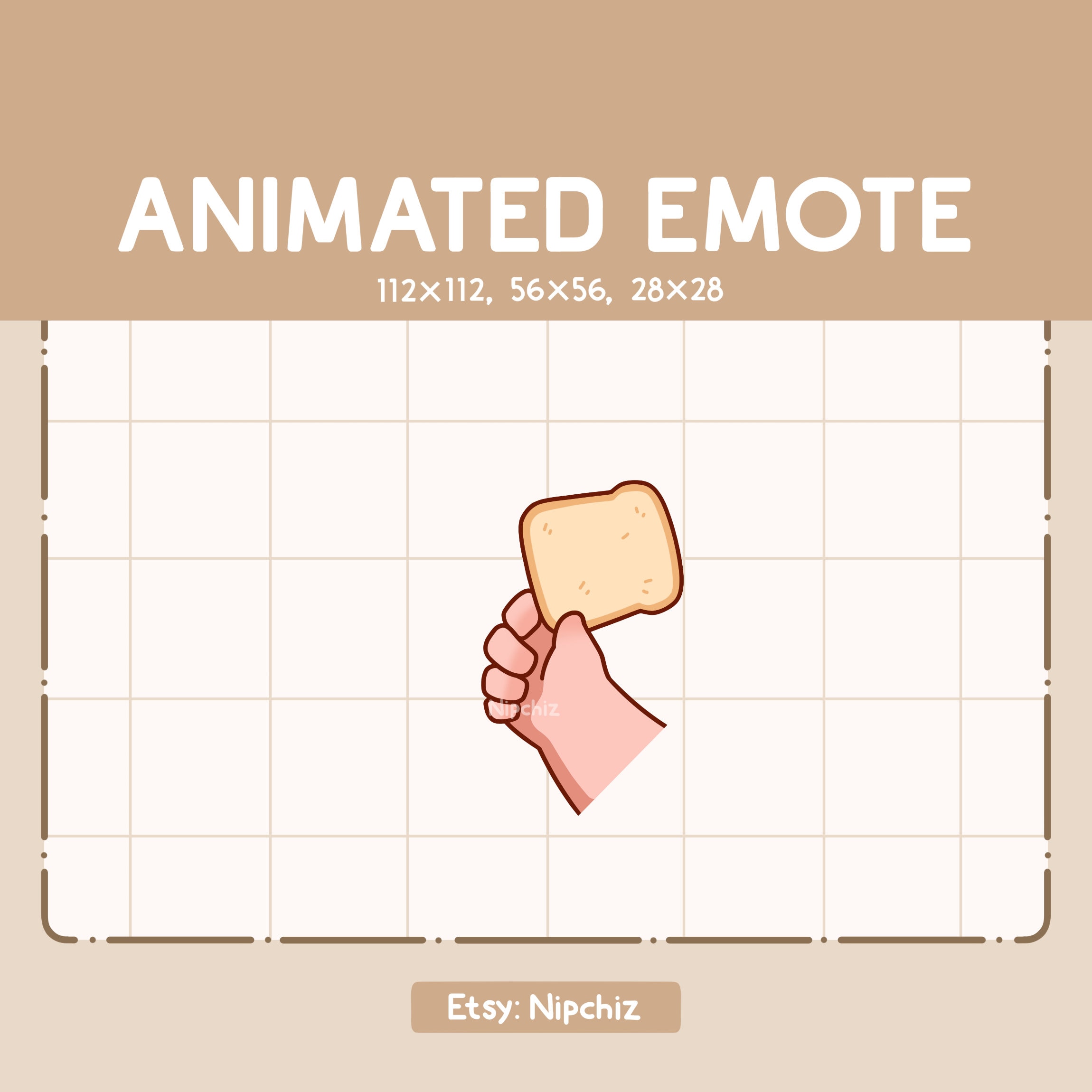 Animated Emote - Someone Throwing a Toast Bread - Kawaii Emote for ...