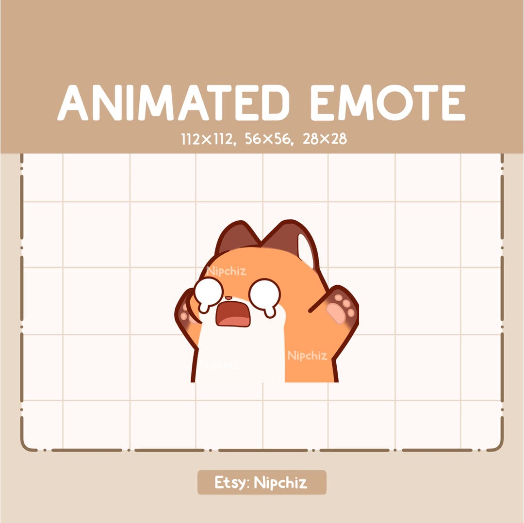 Animated Emote Cute Fox is Running While Panicking - Adorable Chibi ...