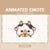 Animated Emote Cute Bored White Cat is Yawning / Emote for Streaming ...