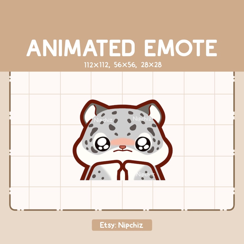 Animated Adorable and Cute Snow Leopard Shy and Begging Emote / Ready ...