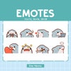 Animated Emote Cute Shark Waving - Hello Emote - Hi Emote - Emote for ...