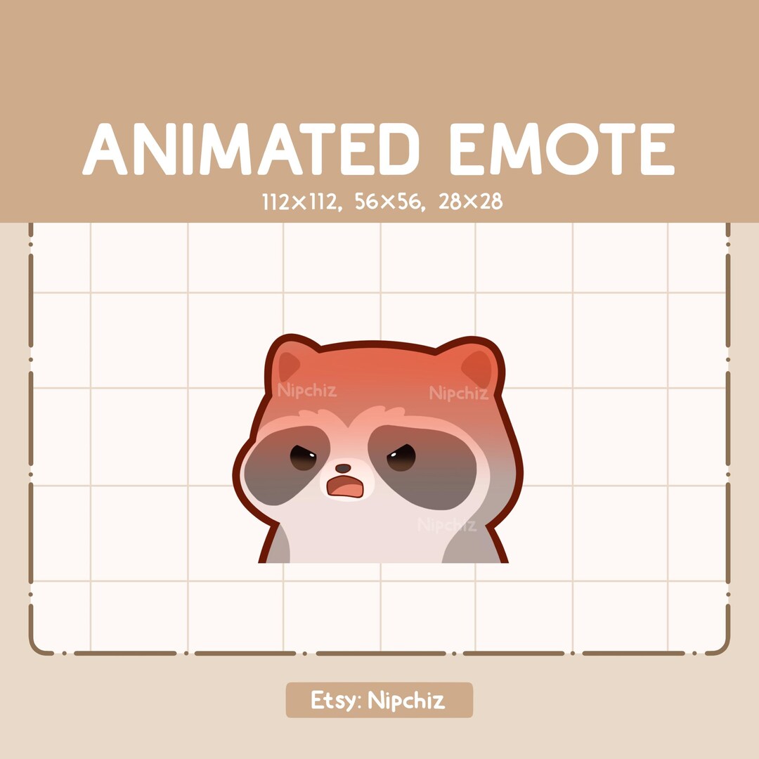 Animated Emote Angry Raccoon With a Red Face is Showing His Wrath ...