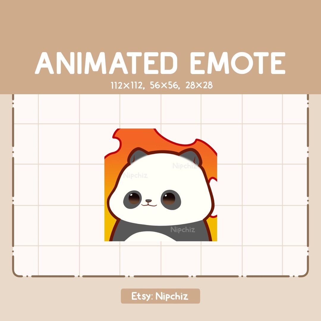 Animated Emote Chibi Relaxed and Calm Panda - Adorable Cartoon Emote ...