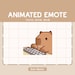 Animated Emote Capybara is Typing Through the Keyboard / Chibi Emote ...