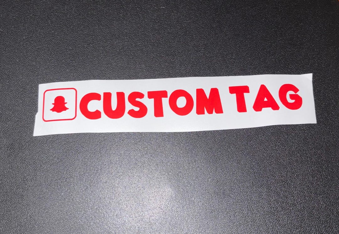 Custom Snapchat Tag Sticker, Car Guy Car Girl Gifts, Bumper Sticker ...