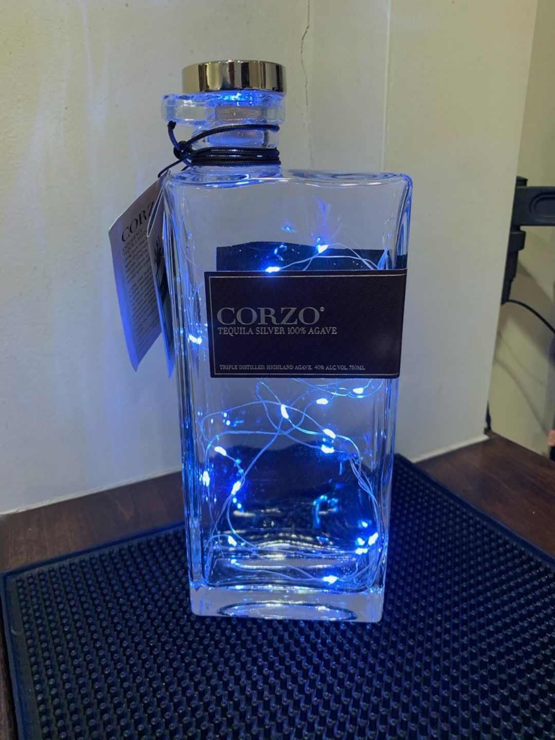 Corzo Blanco or Anejo Tequila Bottle With Battery-operated LED Lights ...
