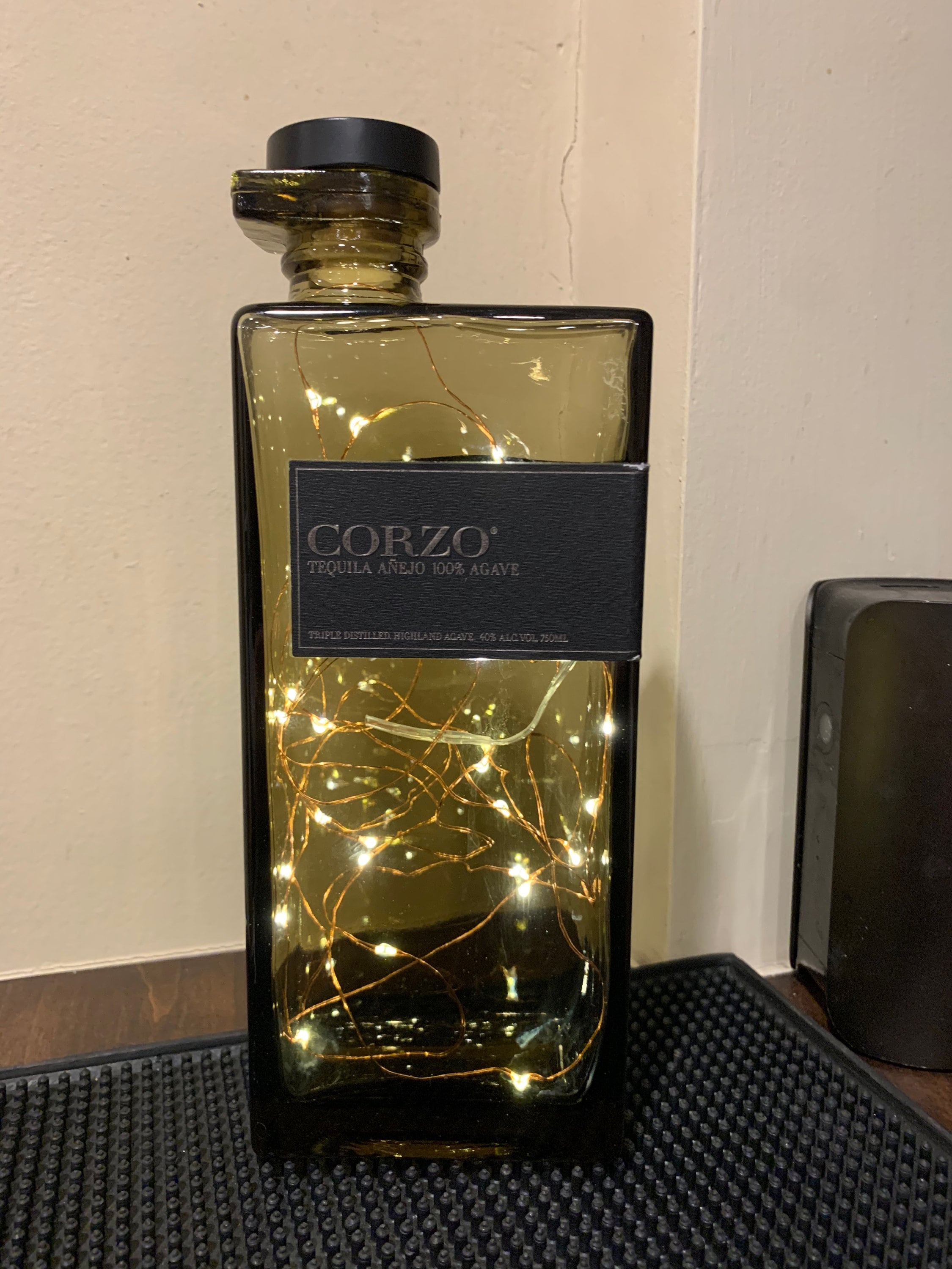 Corzo Blanco or Anejo Tequila Bottle With Battery-operated LED Lights ...