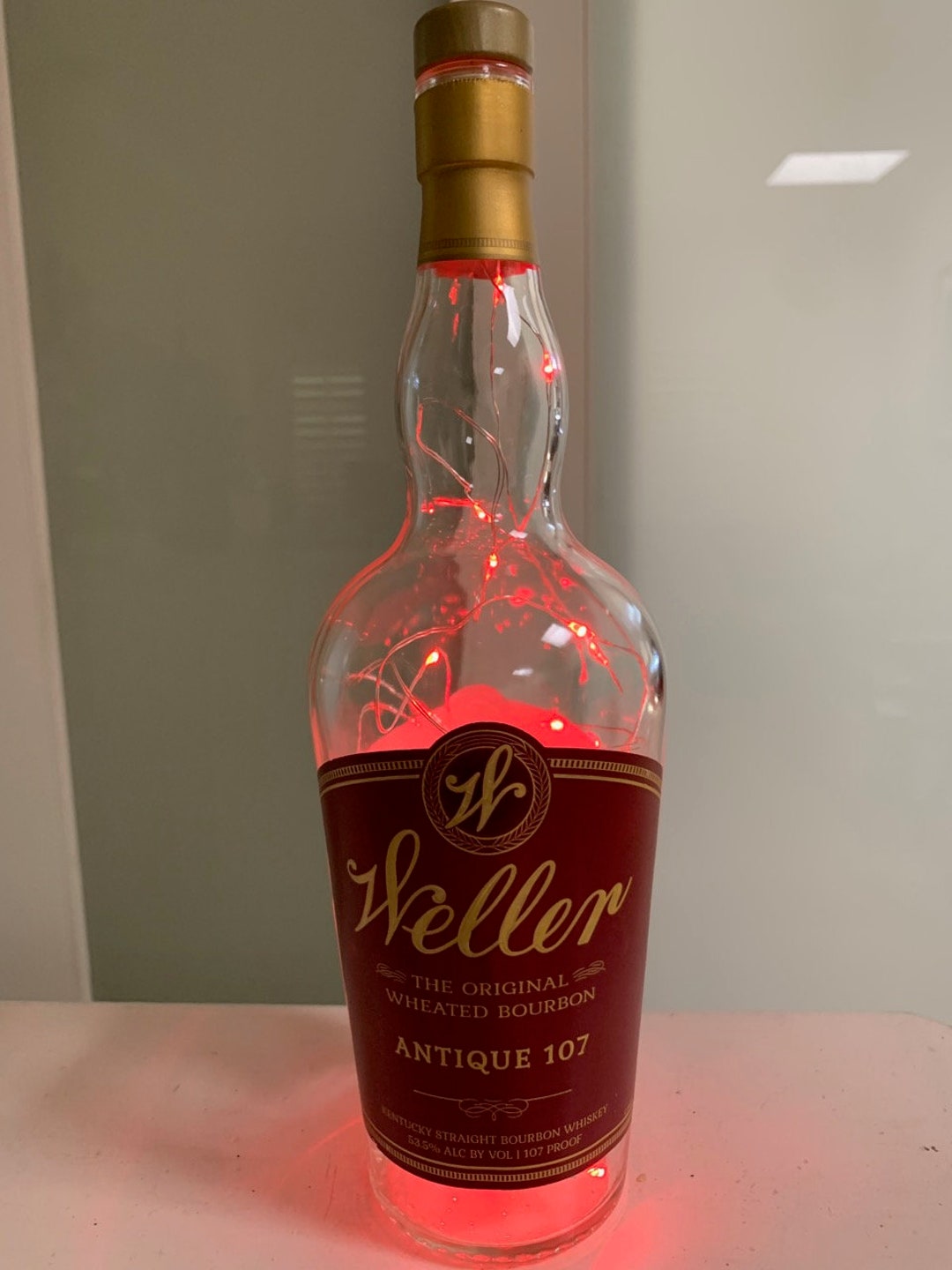Weller Bourbon Bottle With Battery-operated Fairy Lights (empty and ...