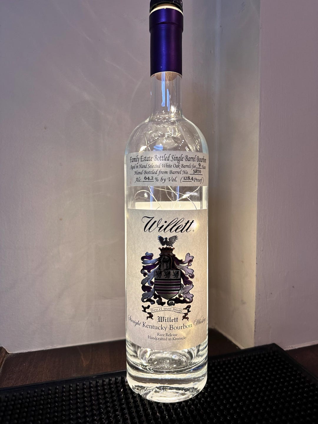 Willett Family Estates Bourbon and Rye Bottles With Battery-operated ...