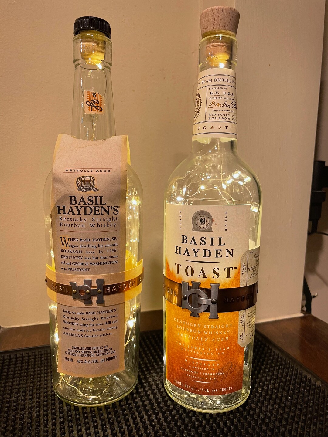 Basil Hayden's Bourbon and Toasted Bottle With Battery-operated LED ...