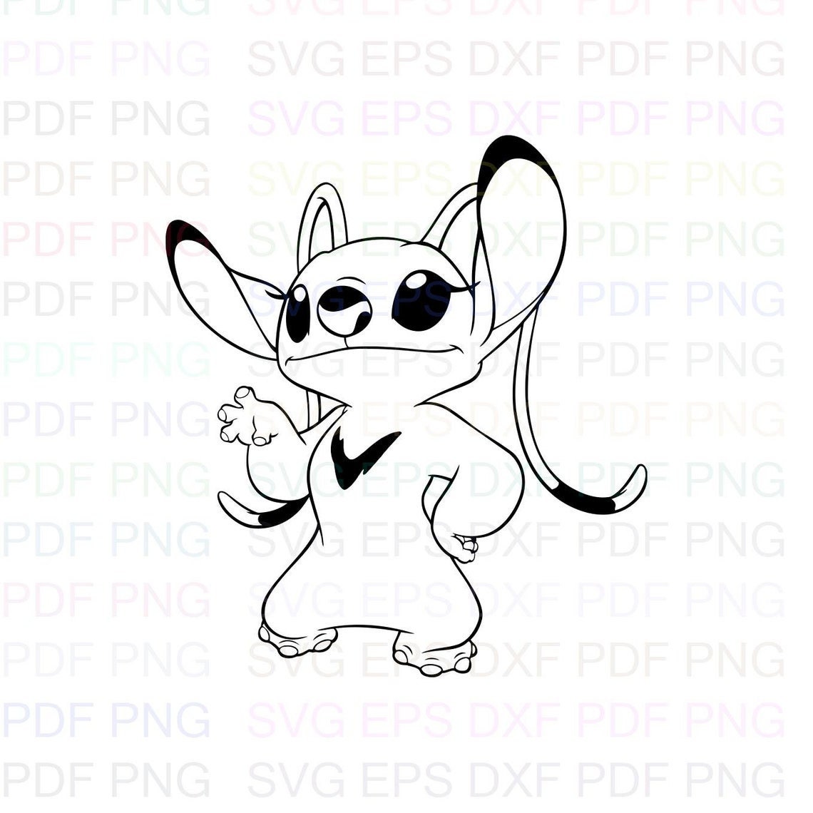 Angel Stitch Pink 2 Lilo and Stitch Svg Dxf Eps Pdf Png - Etsy Angel Stitch Pink 2 Lilo and Stitch Svg Dxf Eps Pdf Png - Etsy