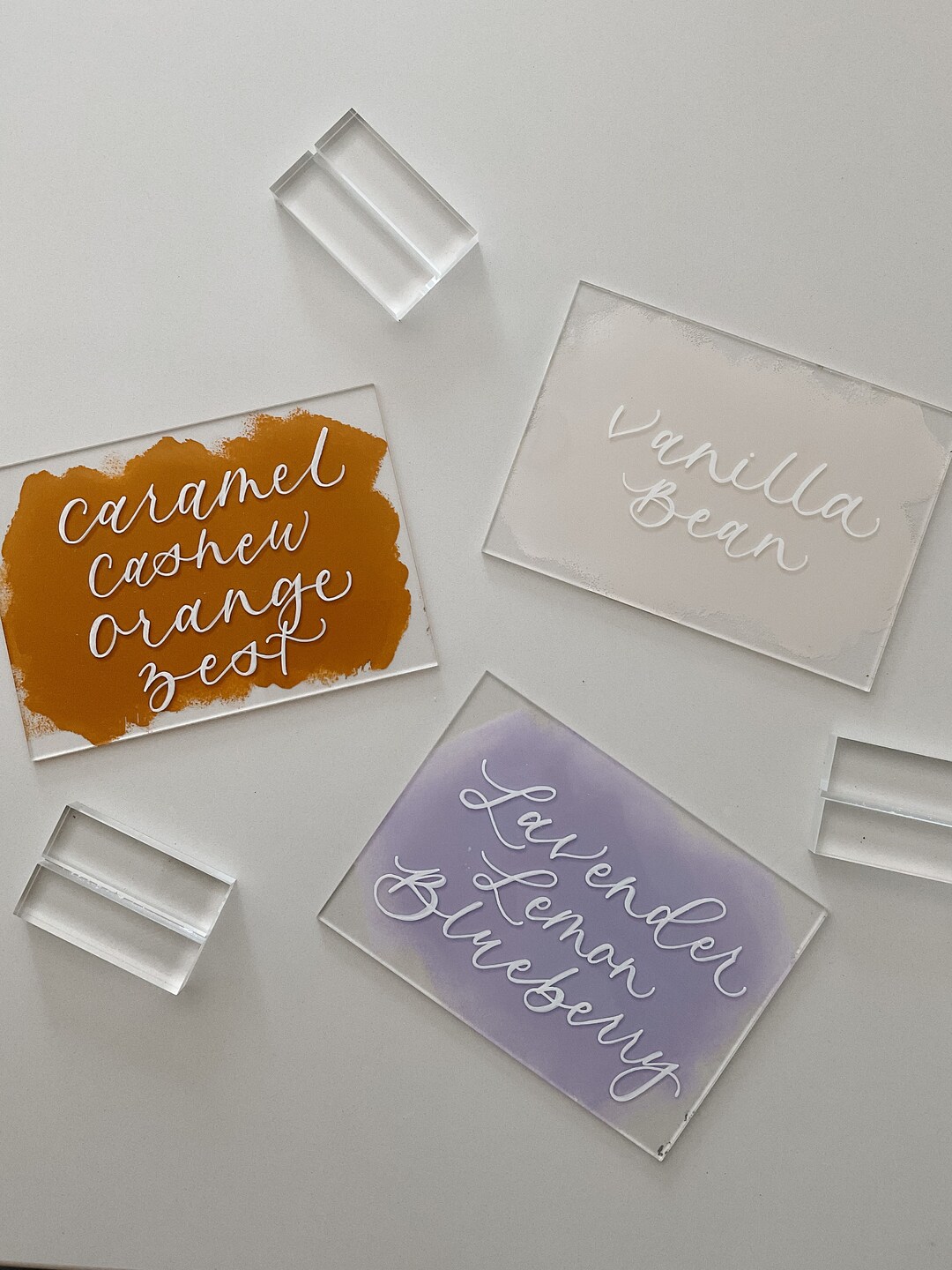 Acrylic Flavor Sign Painted Flavor Sign Acrylic Wedding Decor Flavor ...