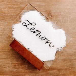 Acrylic Flavor Sign Painted Flavor Sign Acrylic Wedding | Etsy