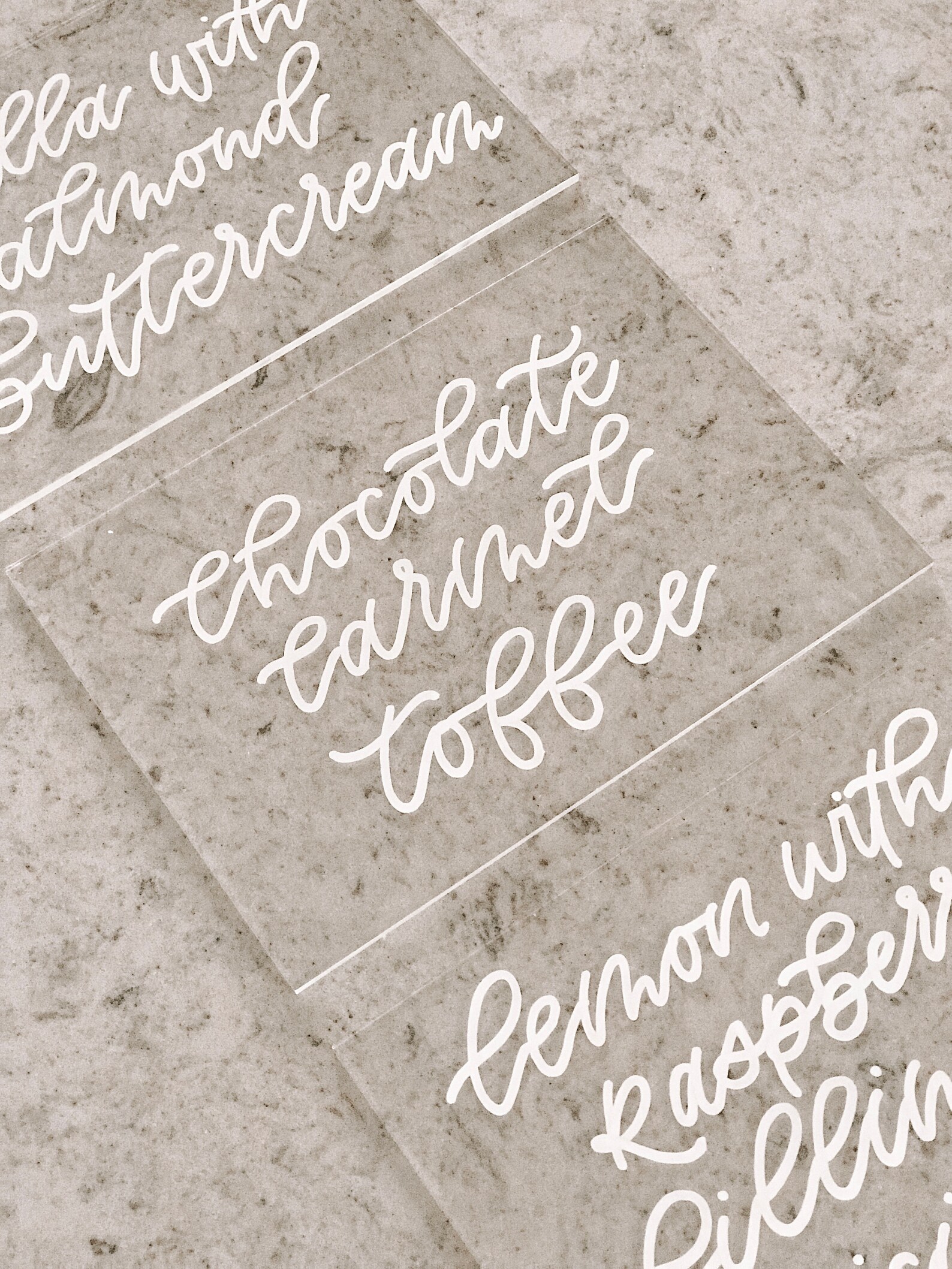 Acrylic Flavor Sign Painted Flavor Sign Acrylic Wedding | Etsy