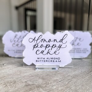 Acrylic Flavor Sign Painted Flavor Sign Acrylic Wedding Decor Flavor ...