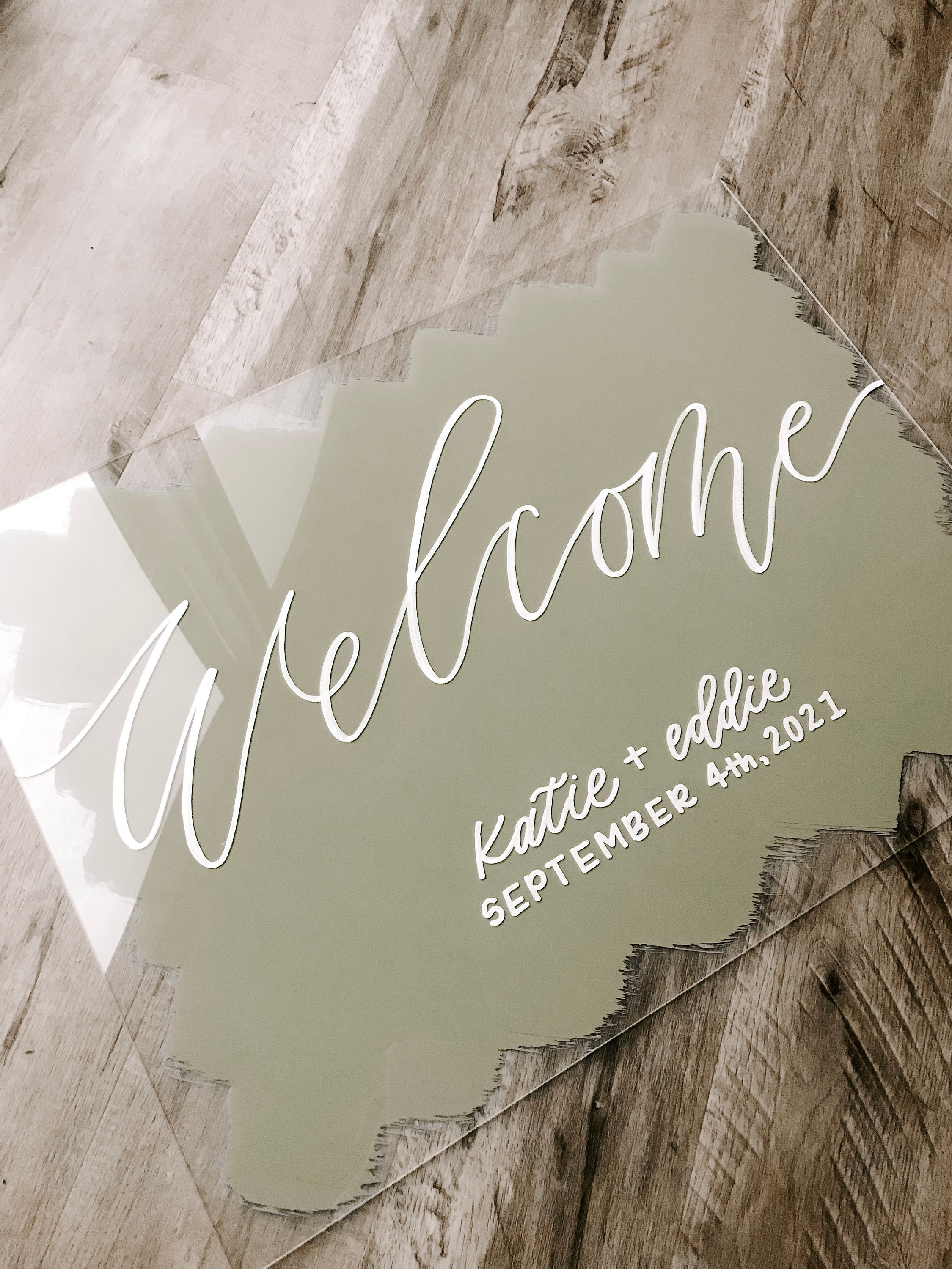 White Welcome Wedding Sign Elegant Welcome Sign for Wedding | Etsy