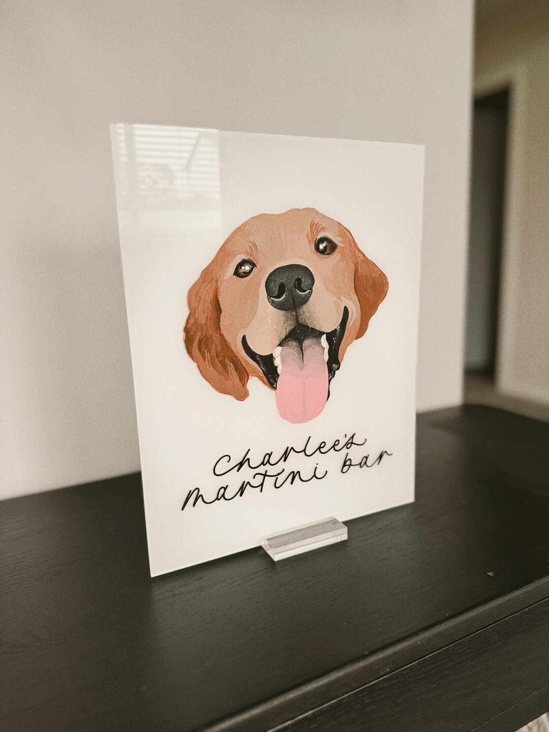 Dog Signature Drink Sign Wedding Signature Cocktail Sign Hand Painted ...