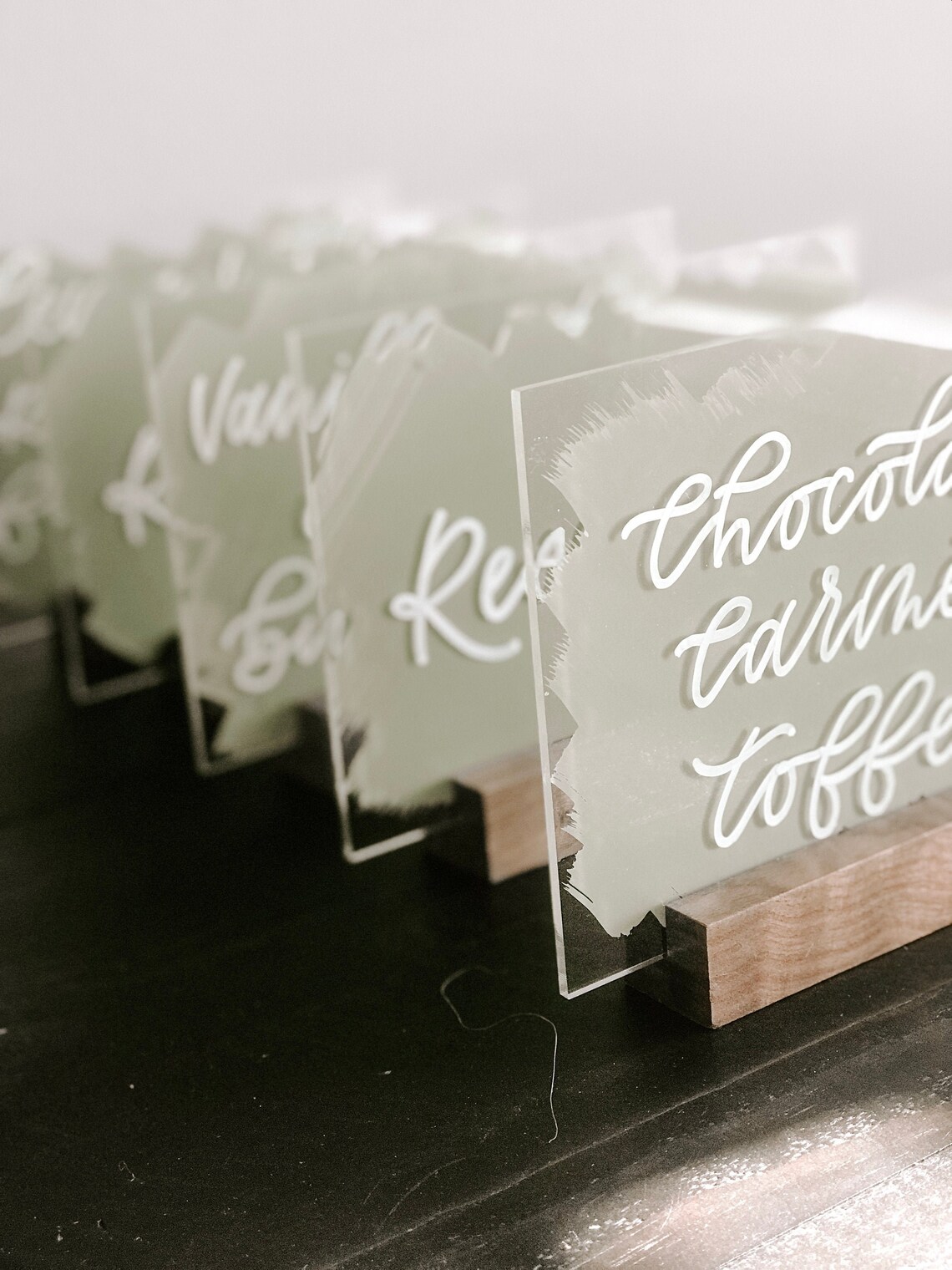Acrylic Flavor Sign Painted Flavor Sign Acrylic Wedding | Etsy