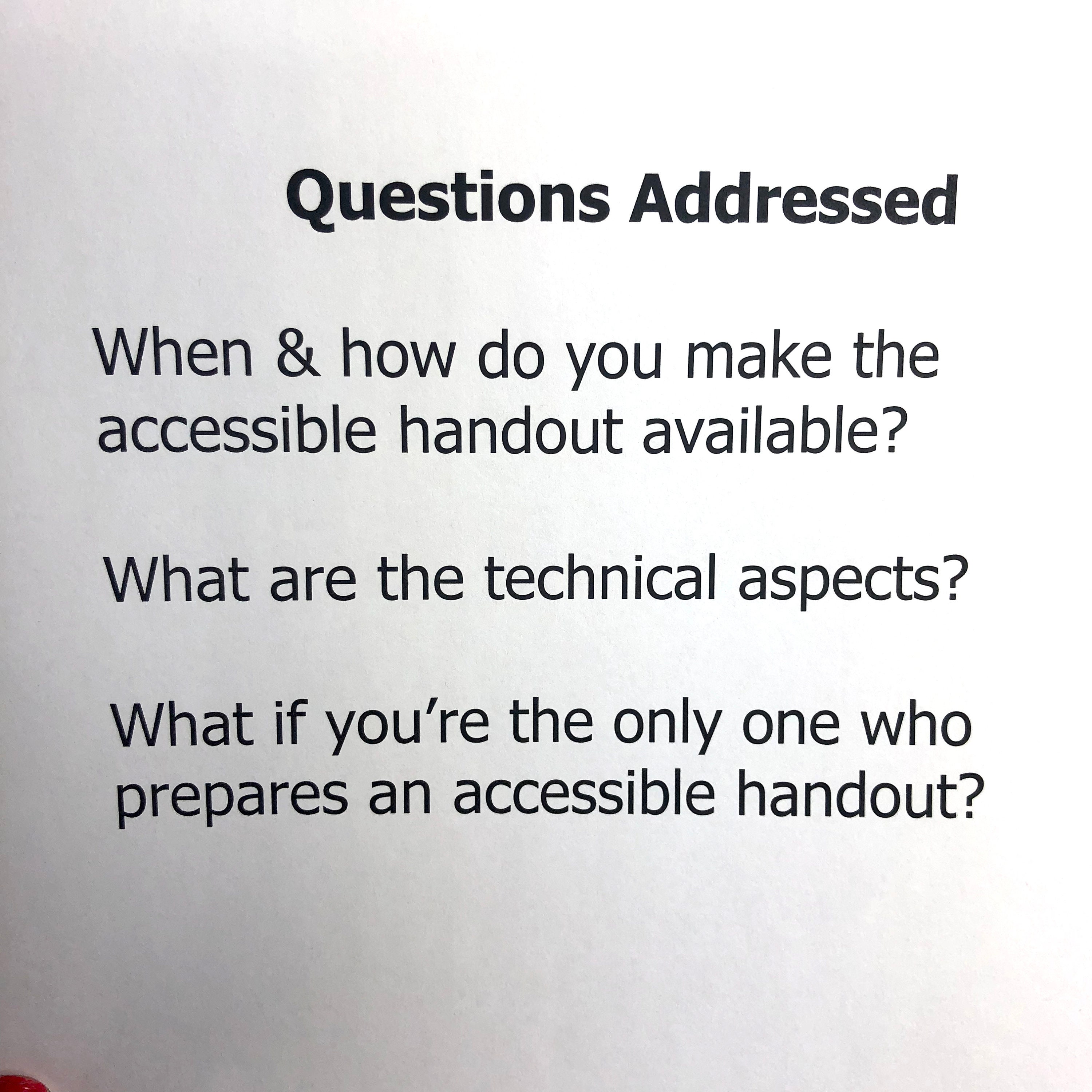 Accessible Handouts & How to Make Them / Three Models - Etsy