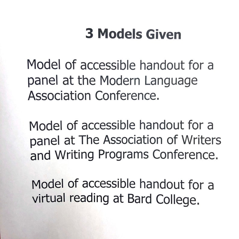 Accessible Handouts & How to Make Them / Three Models - Etsy