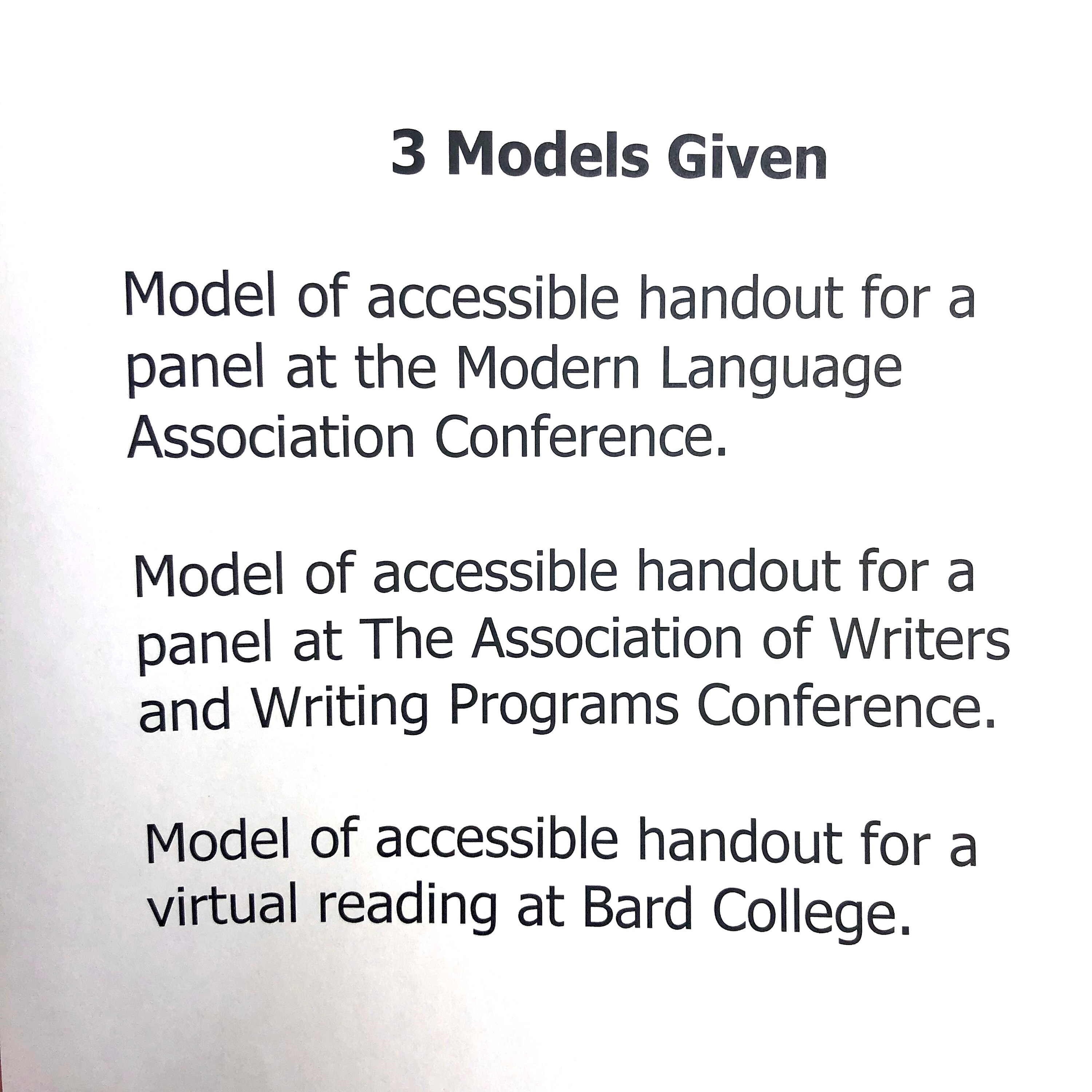 Accessible Handouts & How to Make Them / Three Models - Etsy