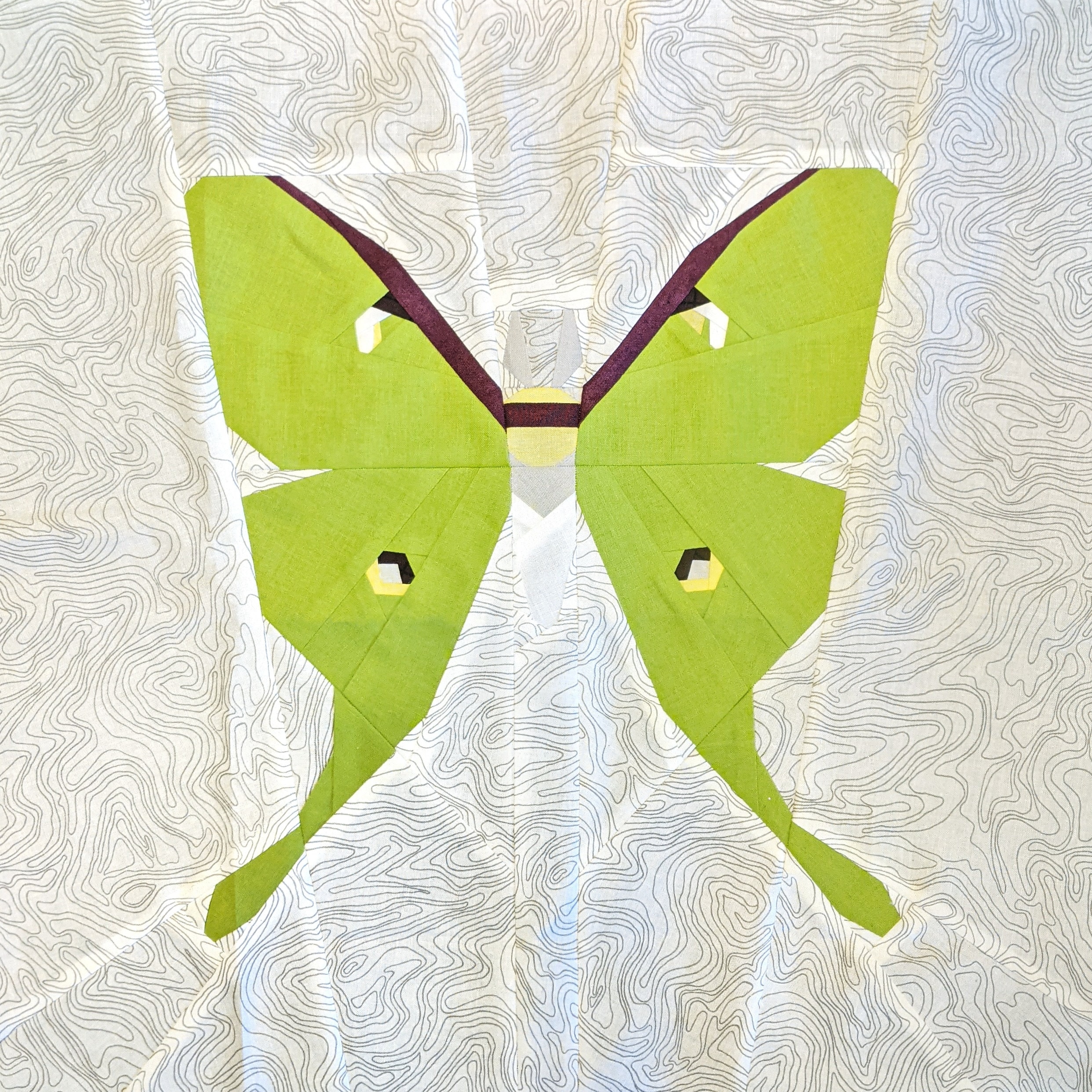 Foundation Paper Pieced Quilt Pattern: Luna Moth - Etsy