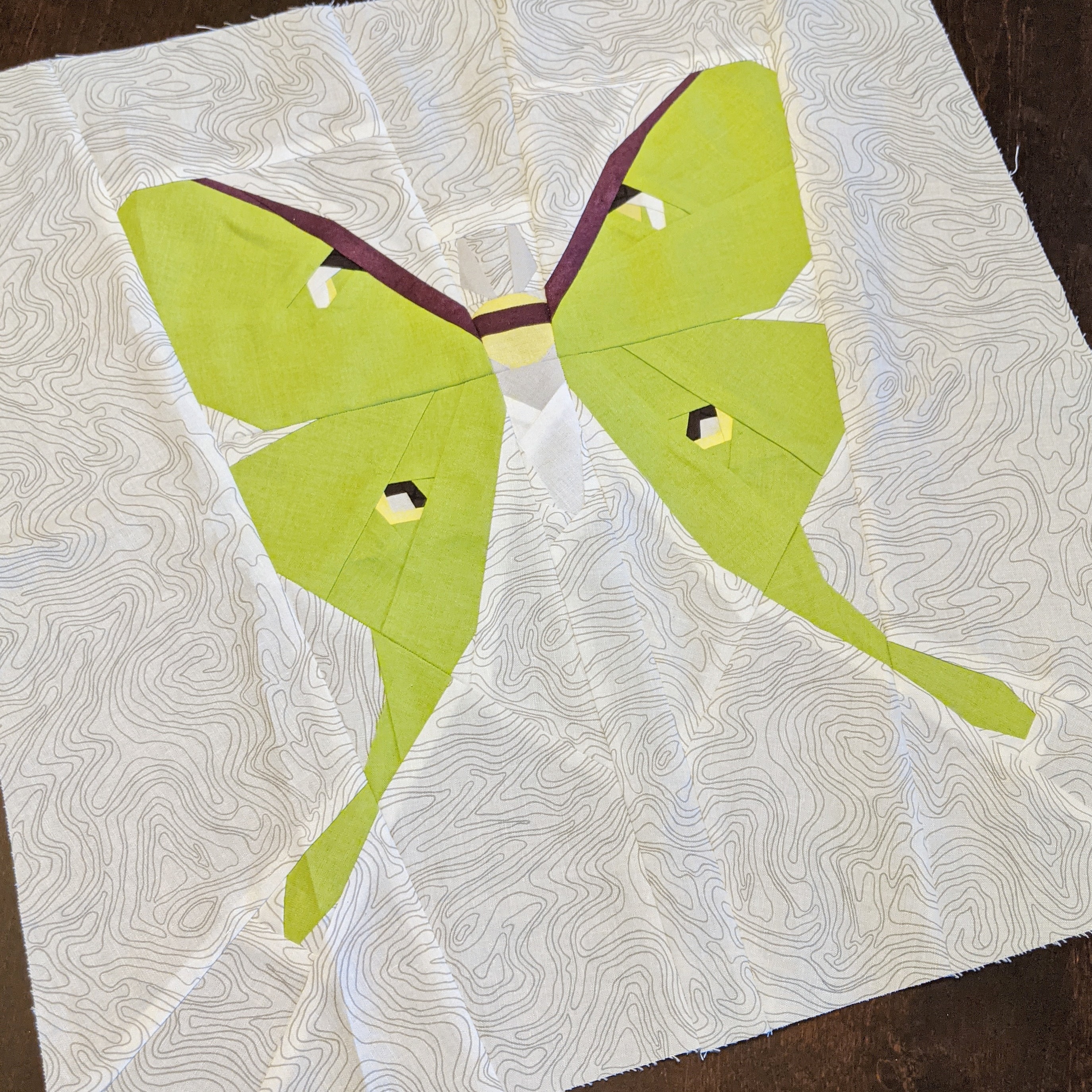 Foundation Paper Pieced Quilt Pattern: Luna Moth - Etsy