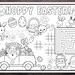 Hoppy Easter, Activity Sheet, Coloring Placemat for Kids, Printable ...