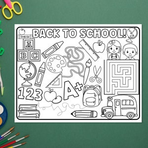 Back to School Coloring Sheet, 1st Day of School Printable, First Day ...