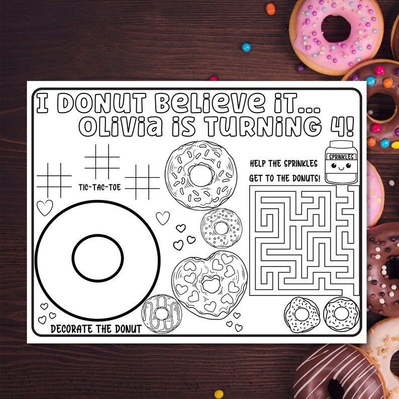 Donut Birthday for Boy, Donut Birthday Party, Donut Party Favors ...