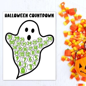 Halloween Countdown Sign, Crafts for Kids, Printable Advent Calendar ...