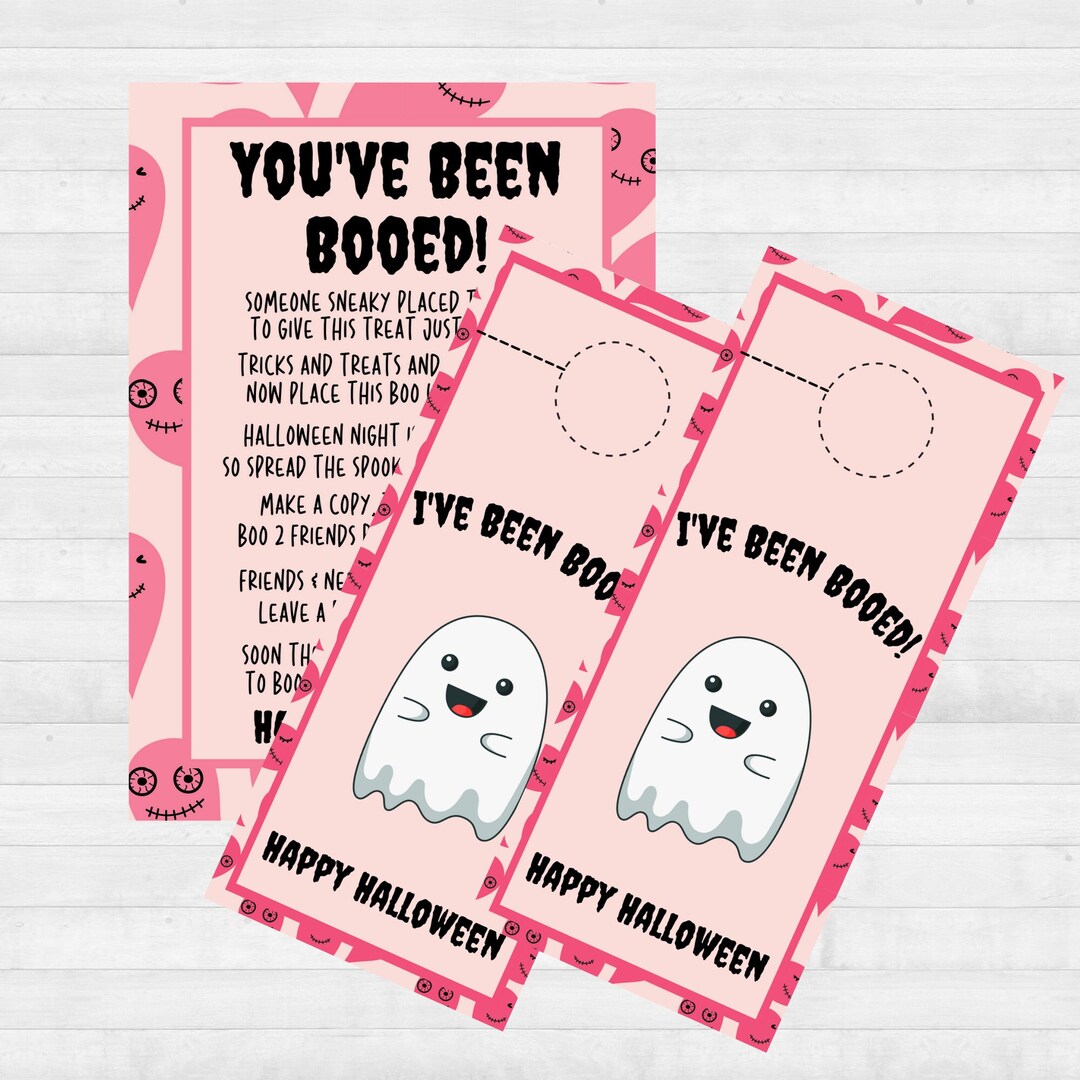 You've Been Booed Door Hanger, Boo Basket Printable, Gifts for ...