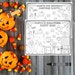 Spooky Placemat, Halloween Birthday Printable, Halloween Coloring Pages ...
