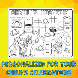 Upsherin Alef Beis, Upshernish Decor, Opsherin Birthday Placemats ...