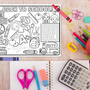 Back to School Coloring Sheet, 1st Day of School Printable, First Day ...