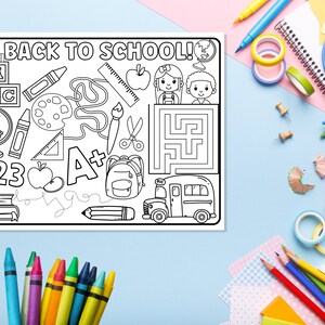 Back to School Coloring Sheet, 1st Day of School Printable, First Day ...