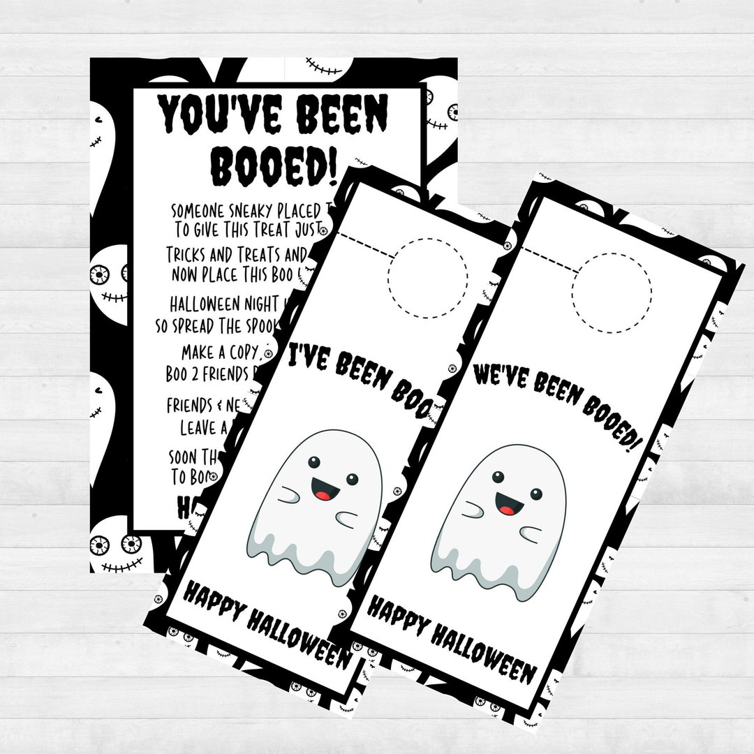 You've Been Booed Printable, Boo Basket Printable, Halloween Lover Gift ...