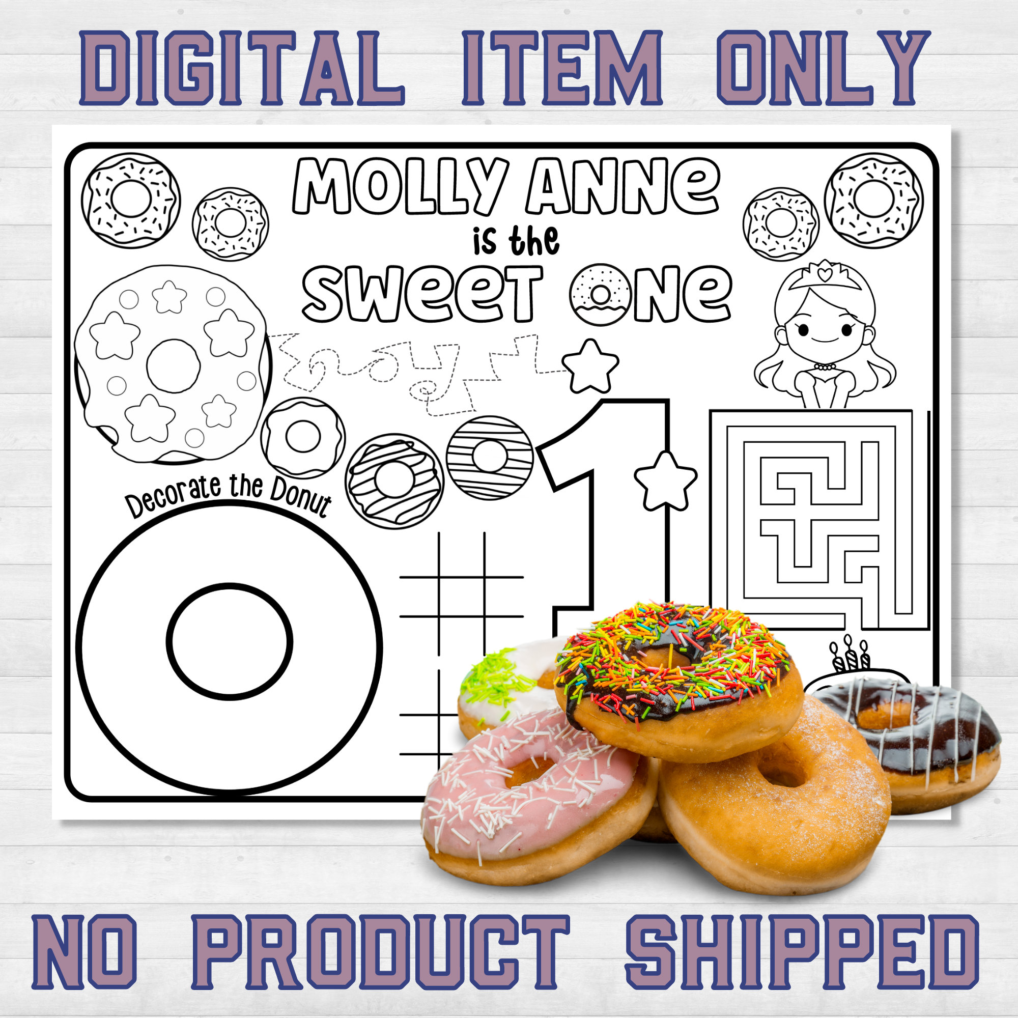 Donut One Birthday Donut 1st Birthday Decoration Donut Party | Etsy