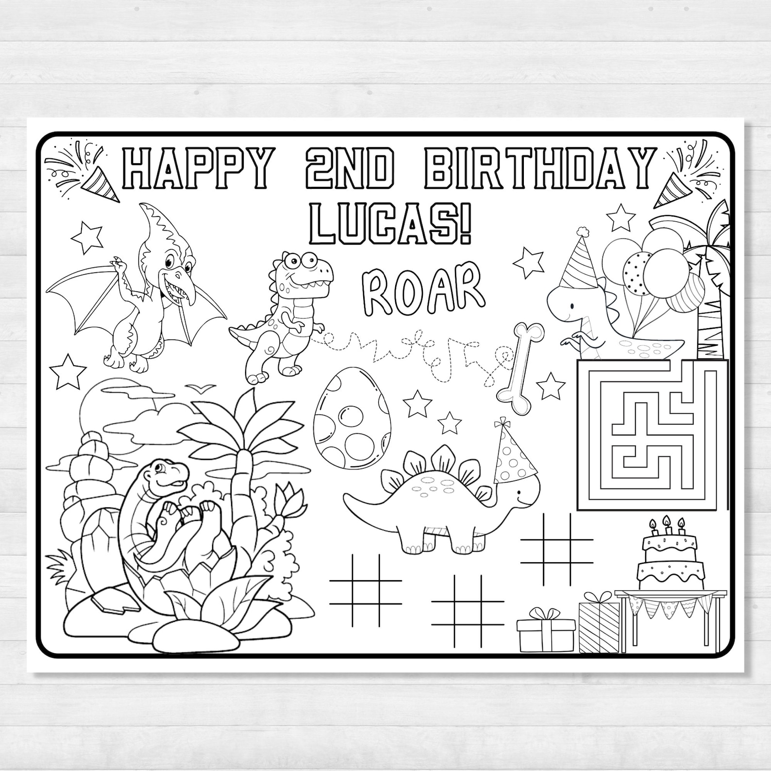 Dinosaur Party Printables, Dinosaur Party Supplies, Custom Birthday ...