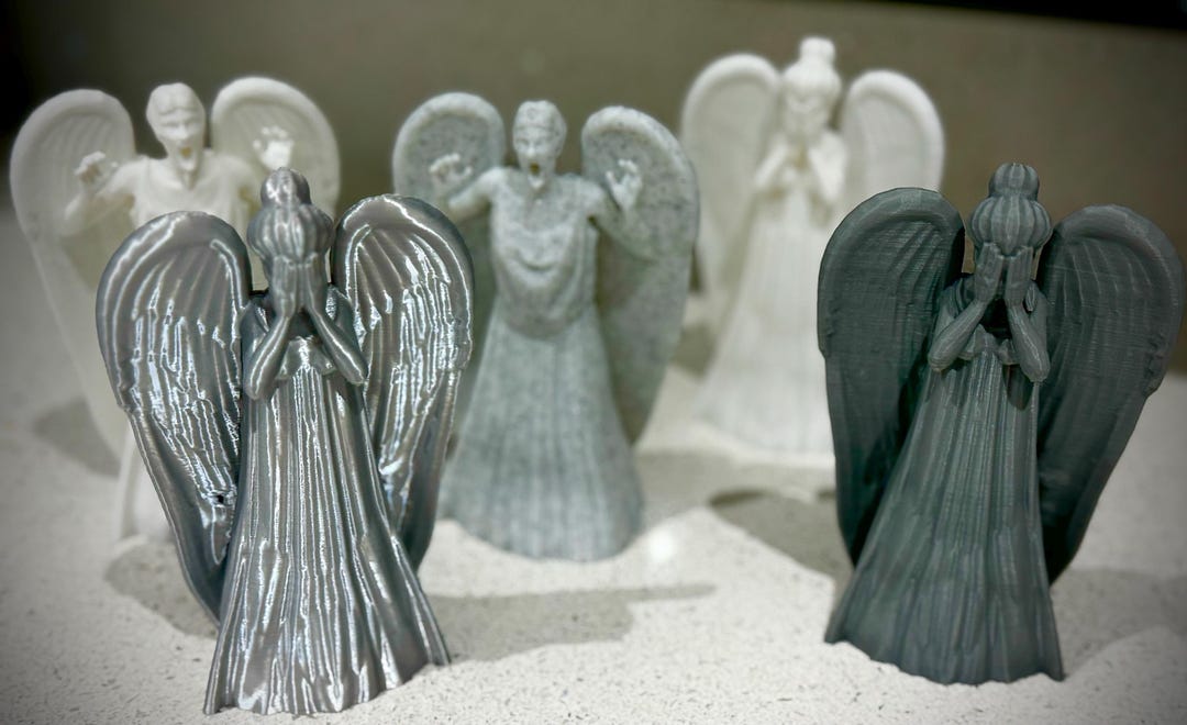 Dr Who 12cm Weeping Angel Tree Topper 3D Printed Scare Pose or Hands ...