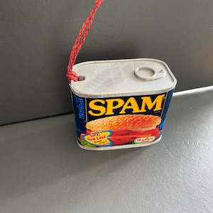 Spam Tin Christmas Tree Decoration Retro - Etsy UK