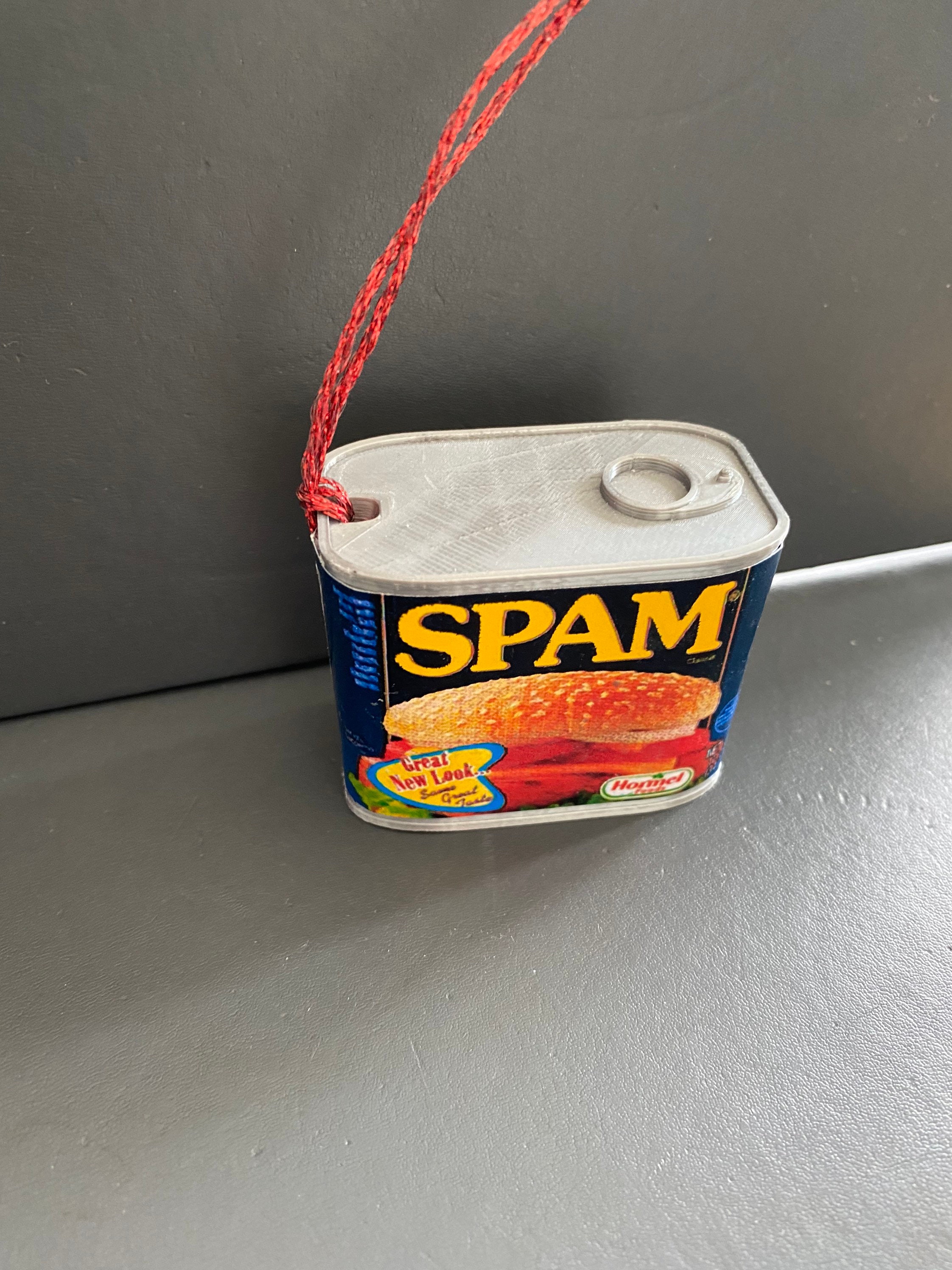 Spam Tin Christmas Tree Decoration Retro - Etsy