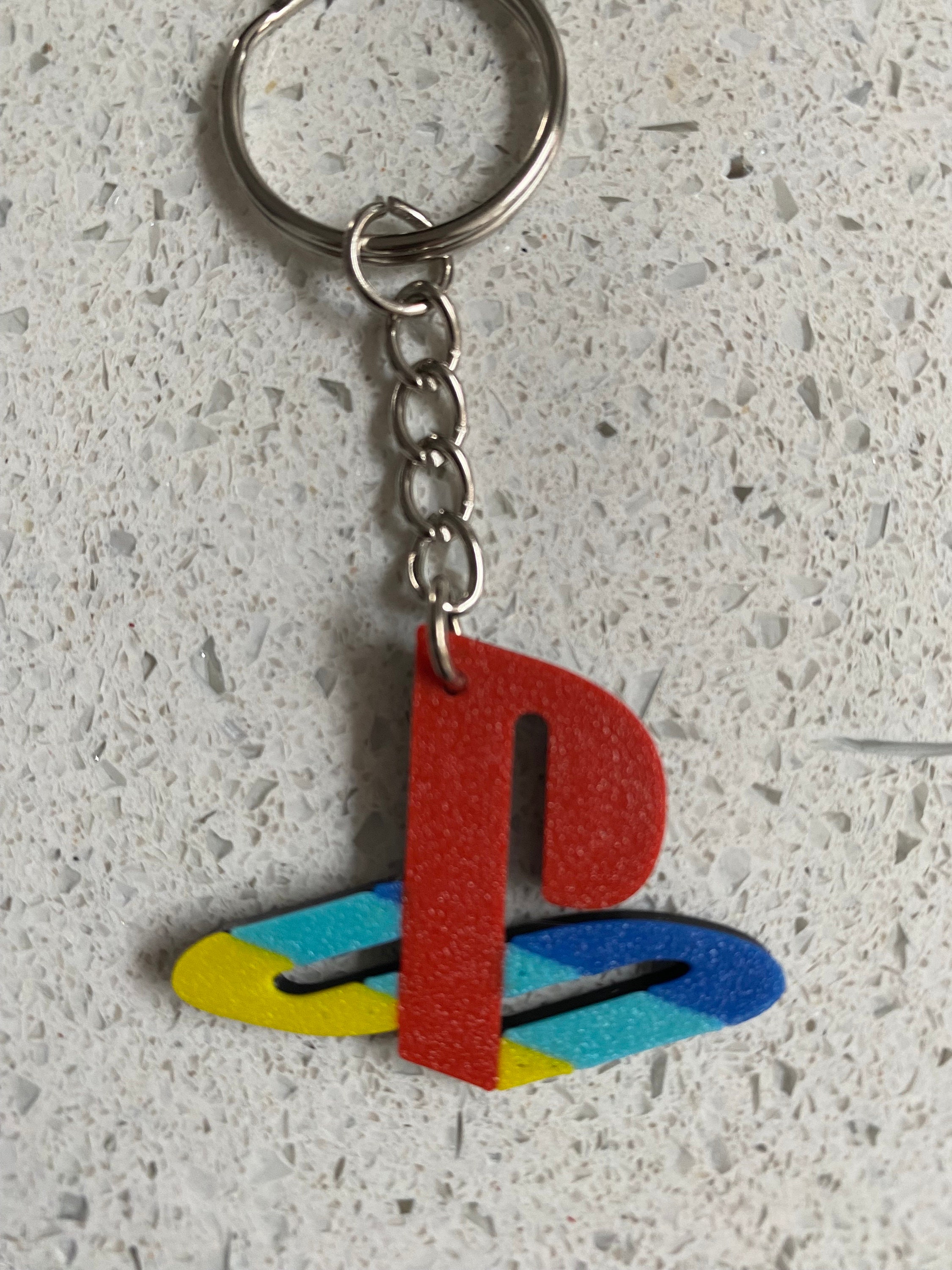 Playstation Logo Keyring, 3D Printed Keychain for Gamers, PS4 PS5 ...