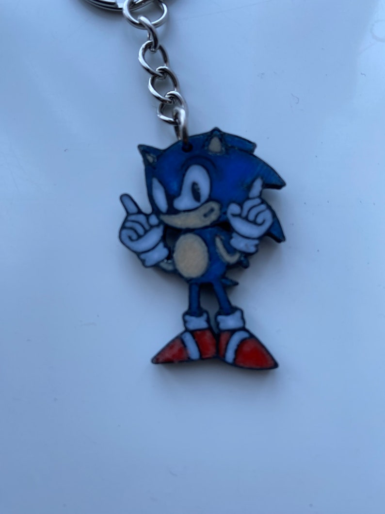 Sonic the Hedgehog and Tails 3D Printed Keyring, Unique Handmade ...
