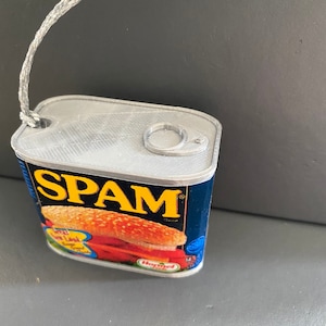 Spam Tin Christmas Tree Decoration Retro - Etsy